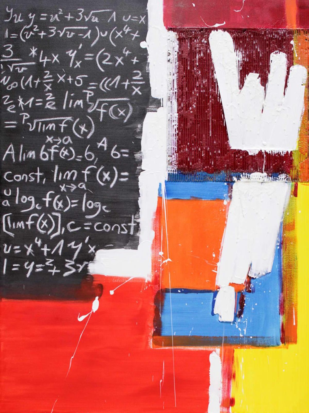 Abacas by Bernie Taupin (Acrylic, Cardboard, Wood & Chalk on Canvas 60 ...