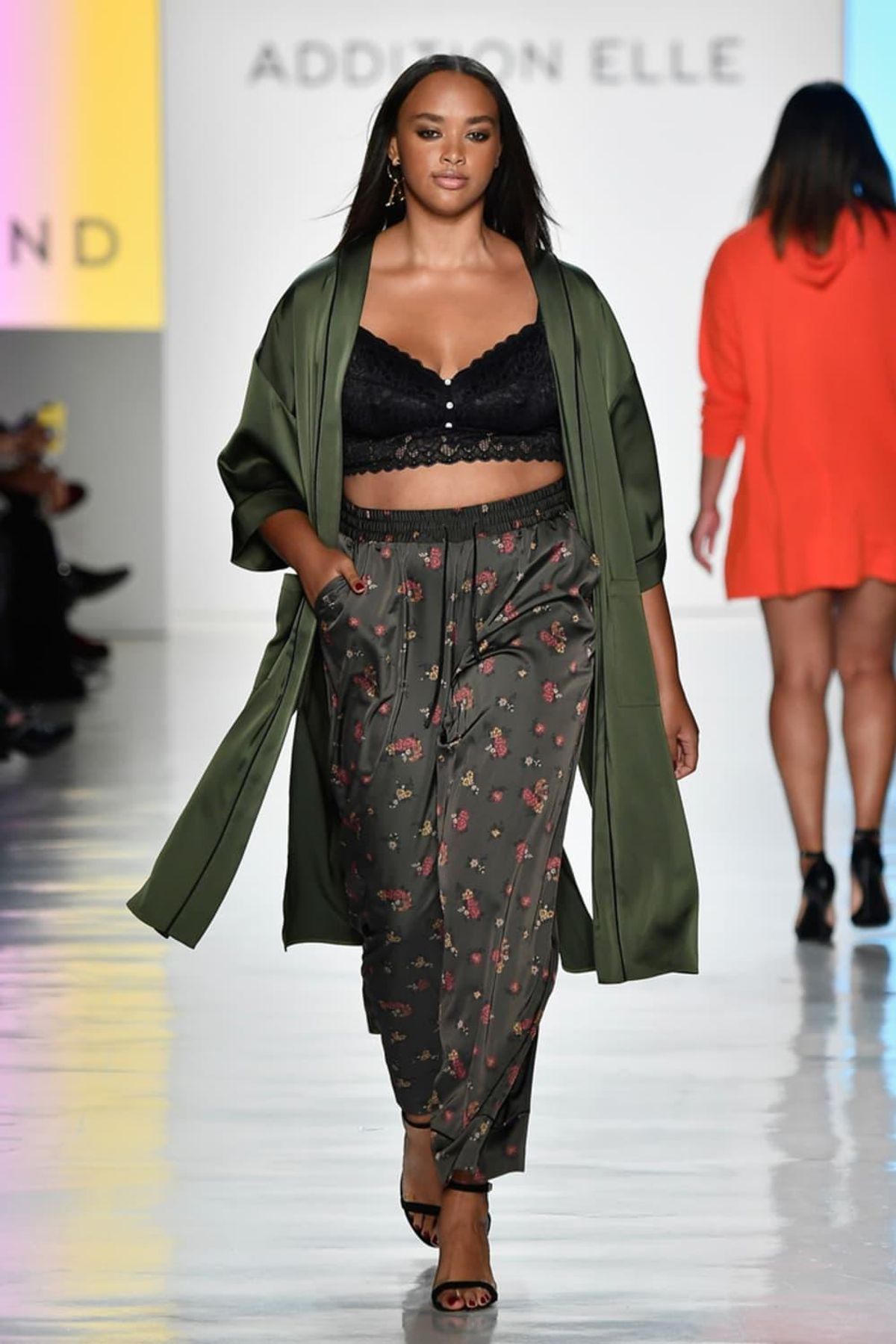 Addition Elle JW x L&L embroidered kimono, wide leg pants, and bralet ...