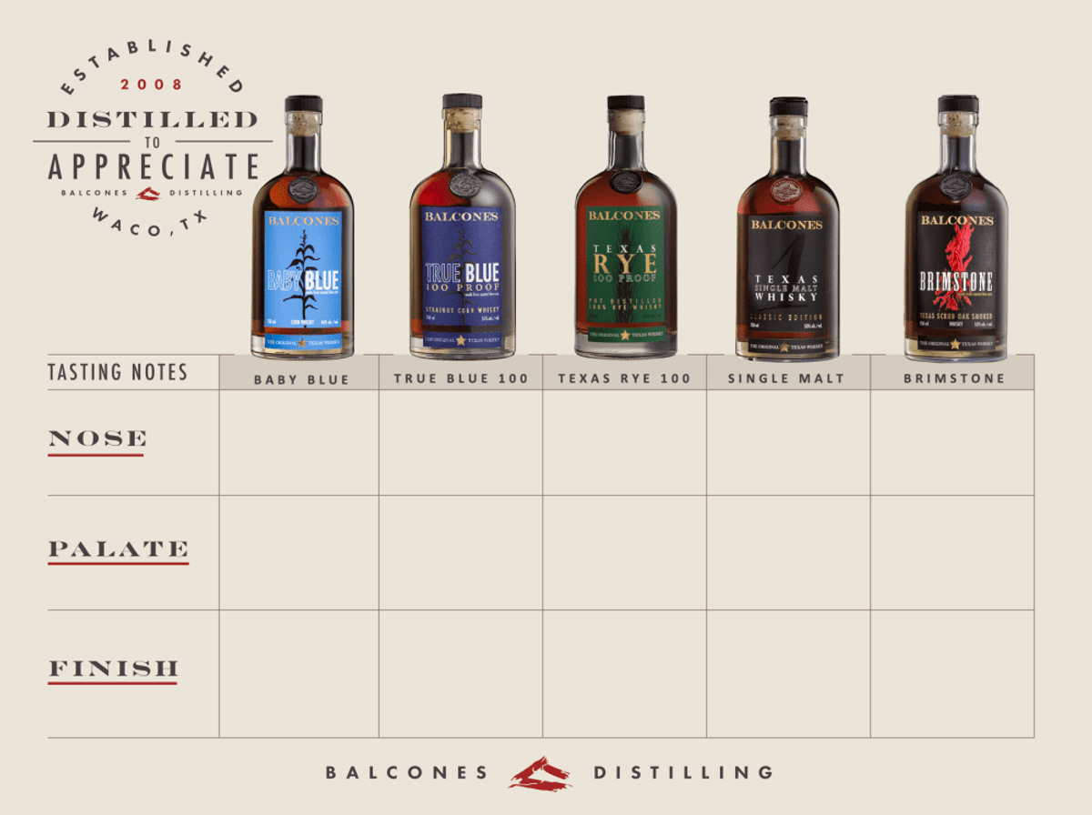 Pass these handy tasting cards out to your guests. - CultureMap Dallas