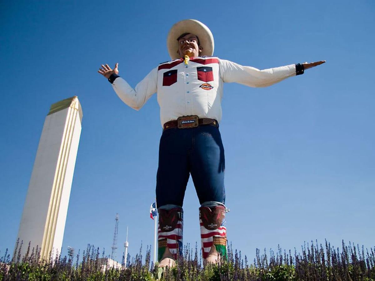 Big Tex revealed himself a little early this year. - CultureMap Dallas