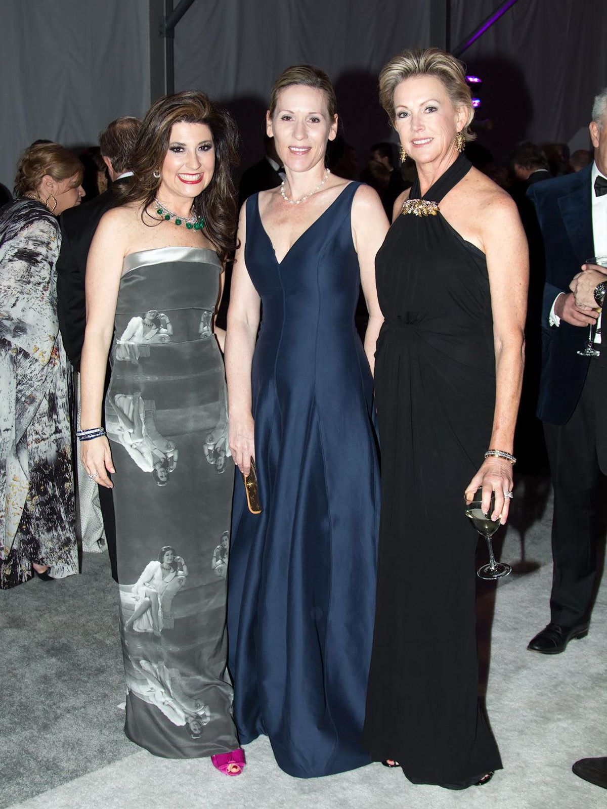 Capera Ryan (left) designed her own "selfie" gown. - CultureMap Dallas