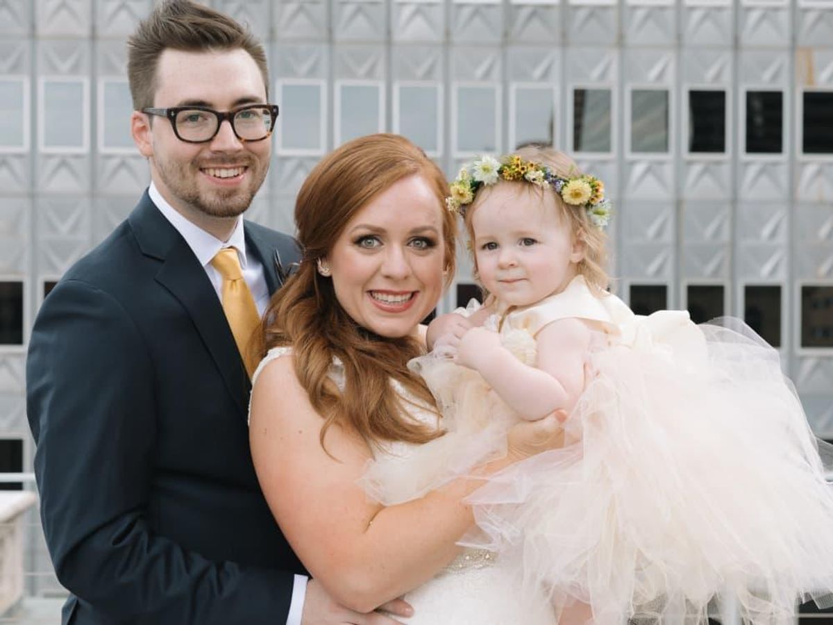 The couple's daughter Isla didn't miss a minute of the celebration ...