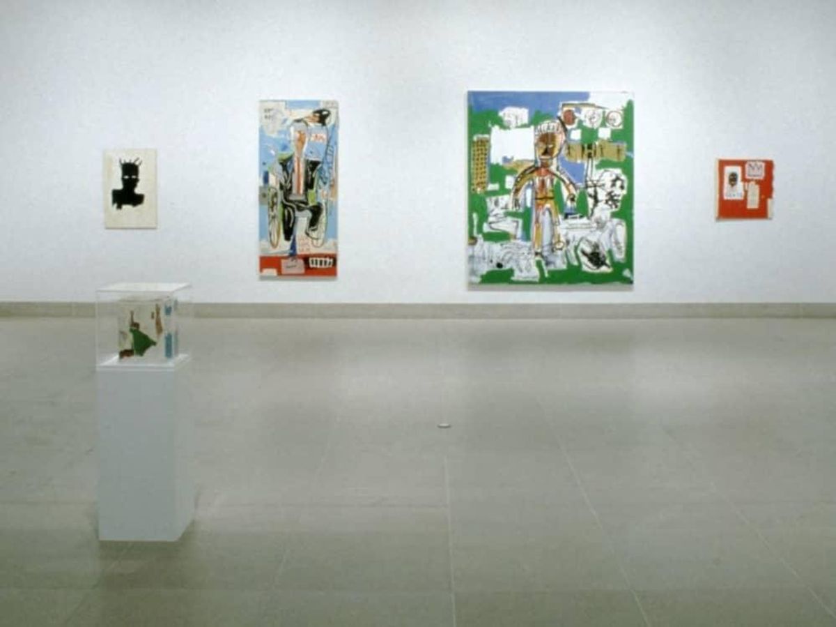 Sam F on display (left of center) at "Dallas Collects Jean-Michel ...