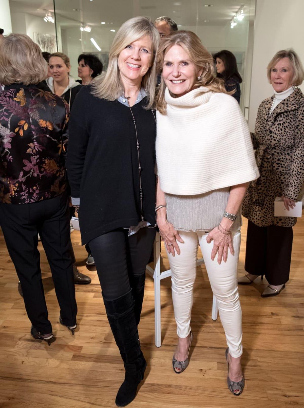 Kristi Hall and Laura Roosevelt at the opening of the LR Art House ...