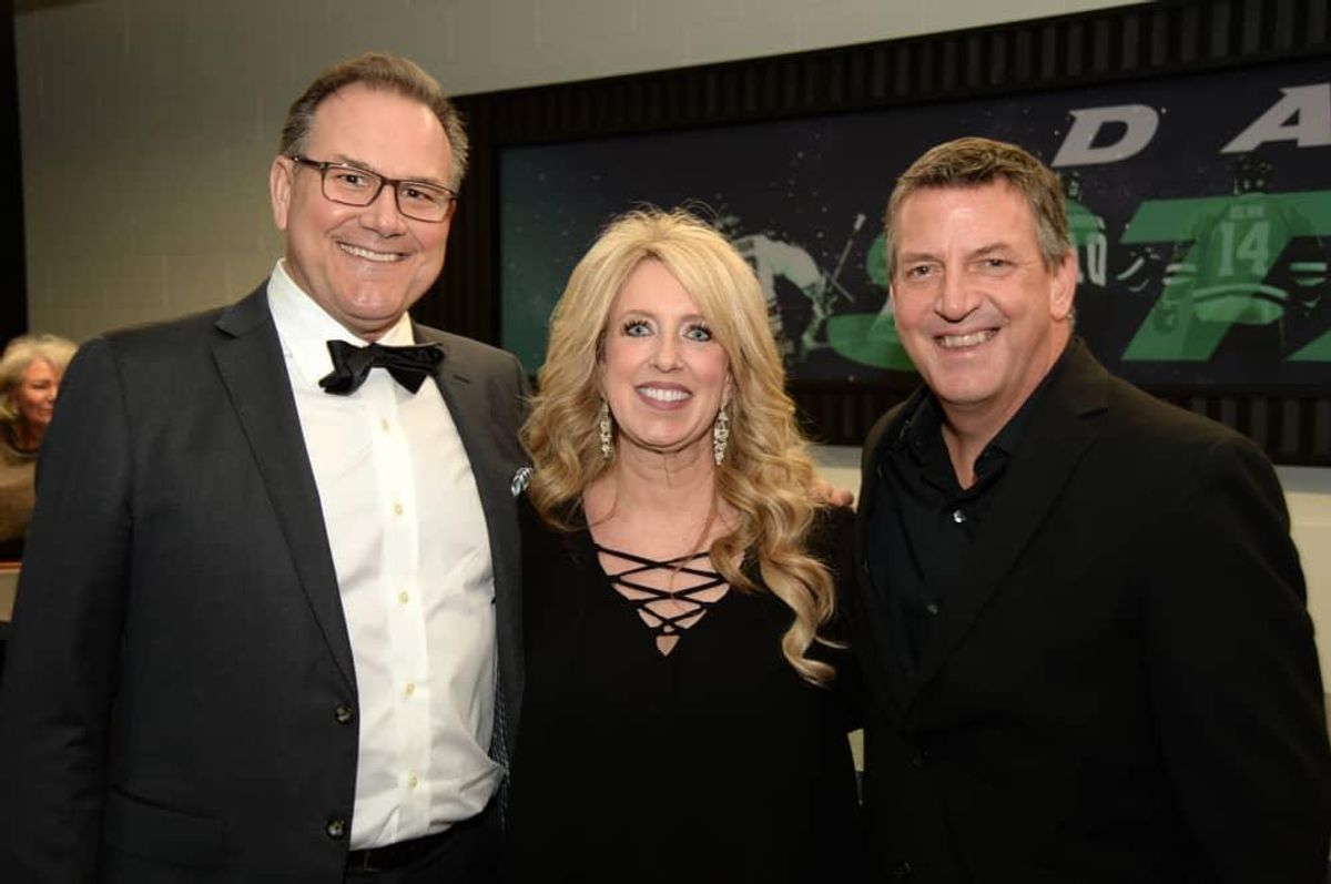 Dallas Stars broadcaster Daryl “Razor” Reaugh, Terina Peabody, Dan ...