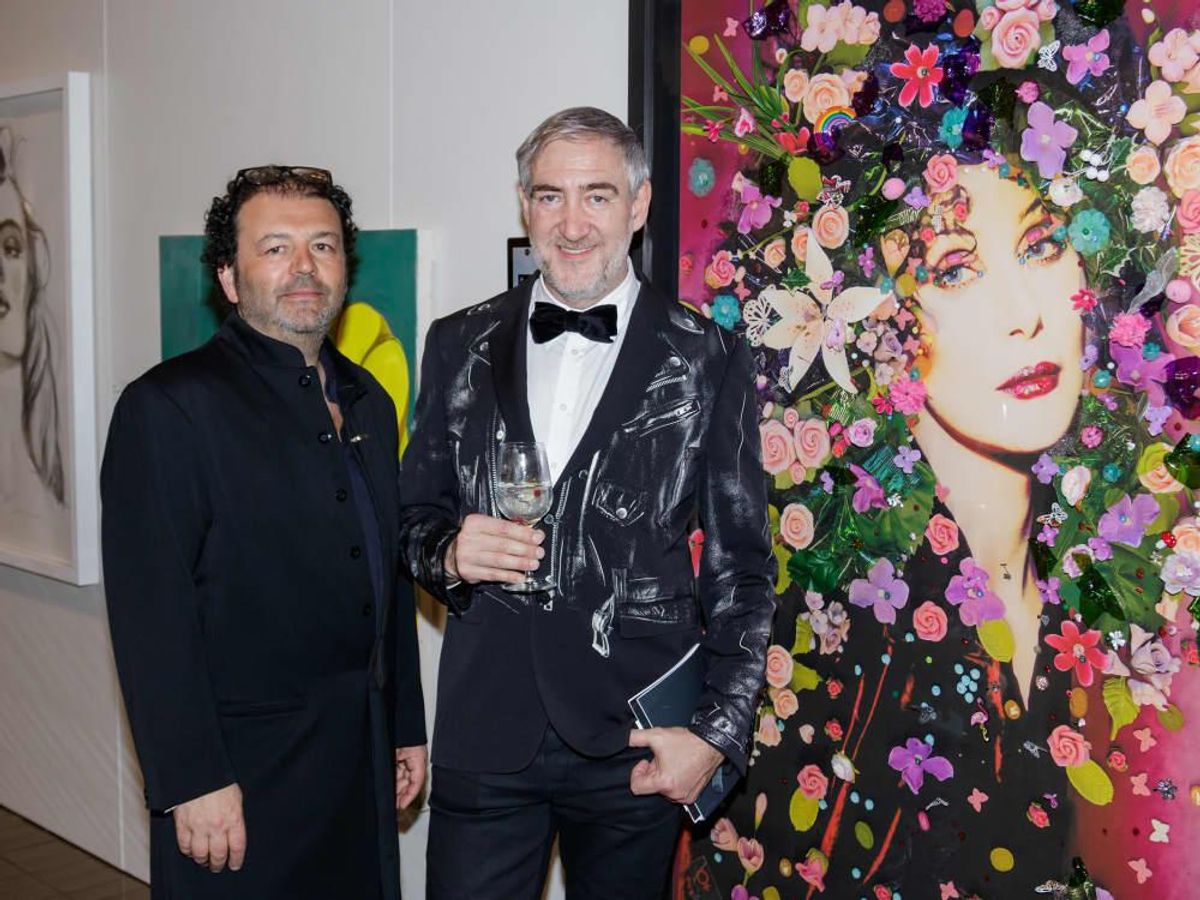 Artists David Scheinmann and Harvey B. Brown, with their work from the ...