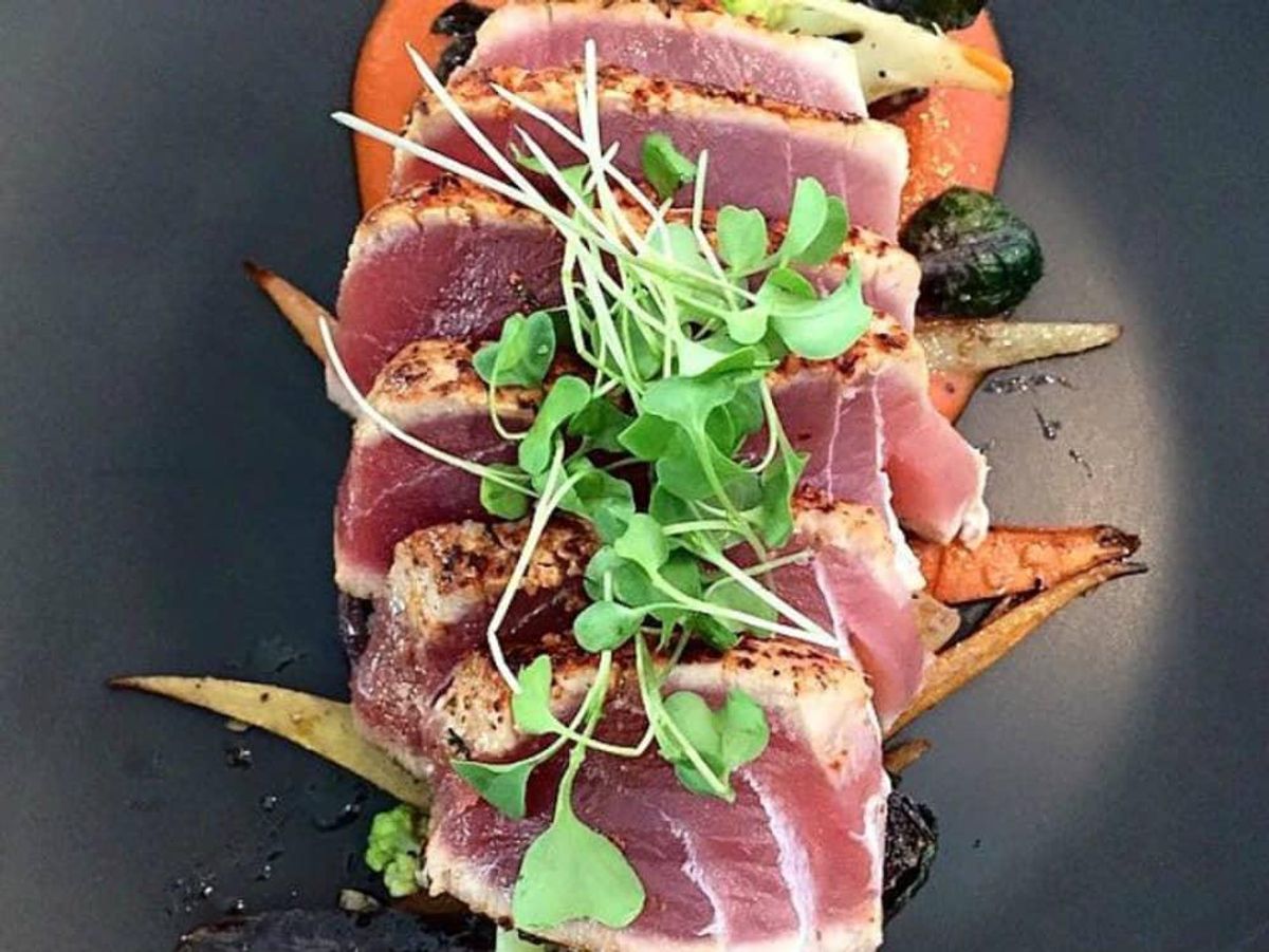 A dish from the TBD preview. The menu was designed to complement the ...