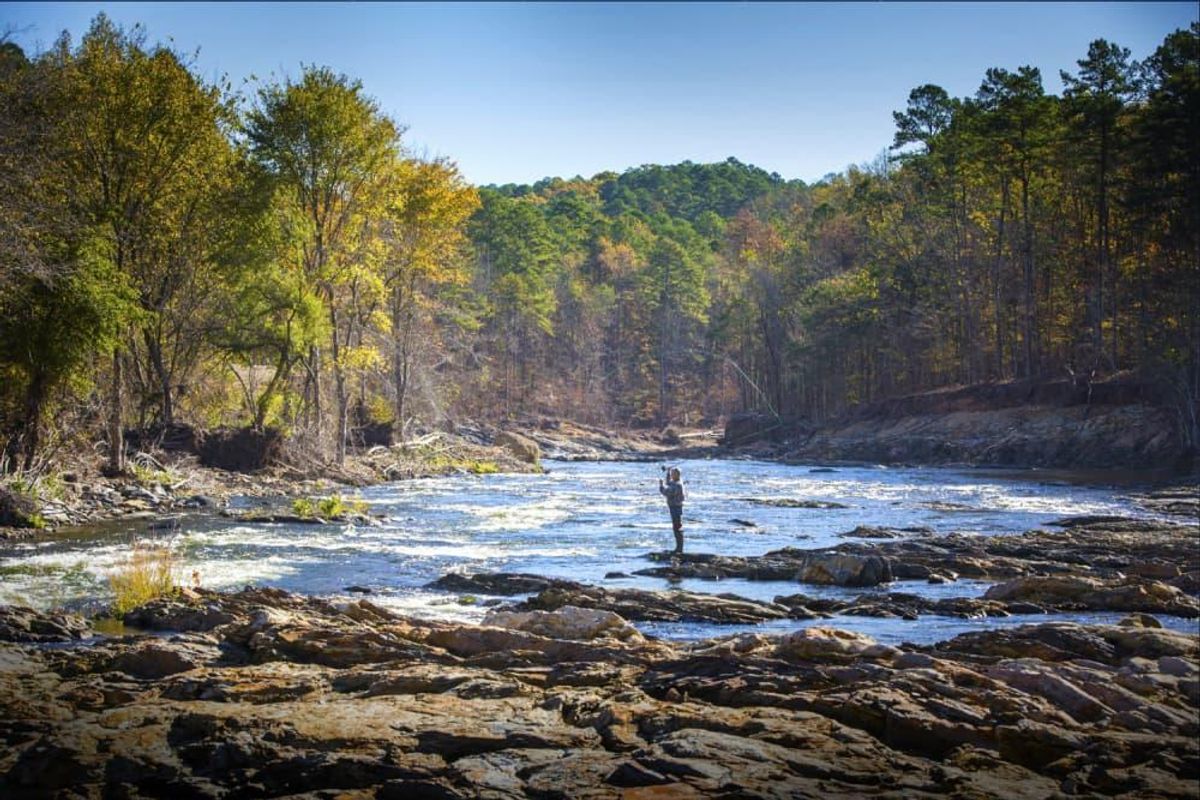 Hugo Lake State Park has a small shop that sells fishing licenses and ...