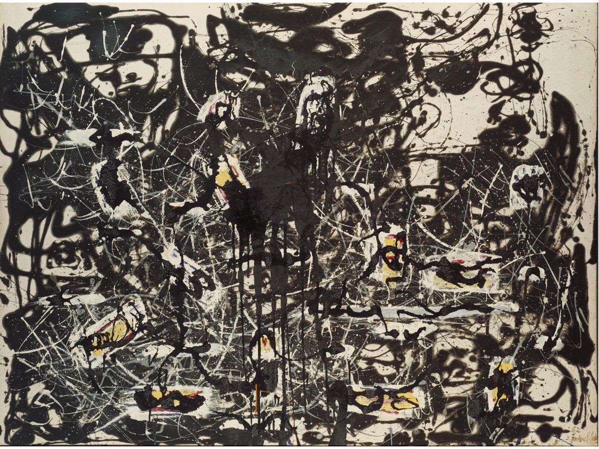 Yellow Islands, 1952, Jackson Pollock. Oil paint on canvas, support ...