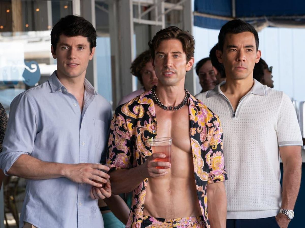 James Scully, Nick Adams, and Conrad Ricamora in Fire Island ...
