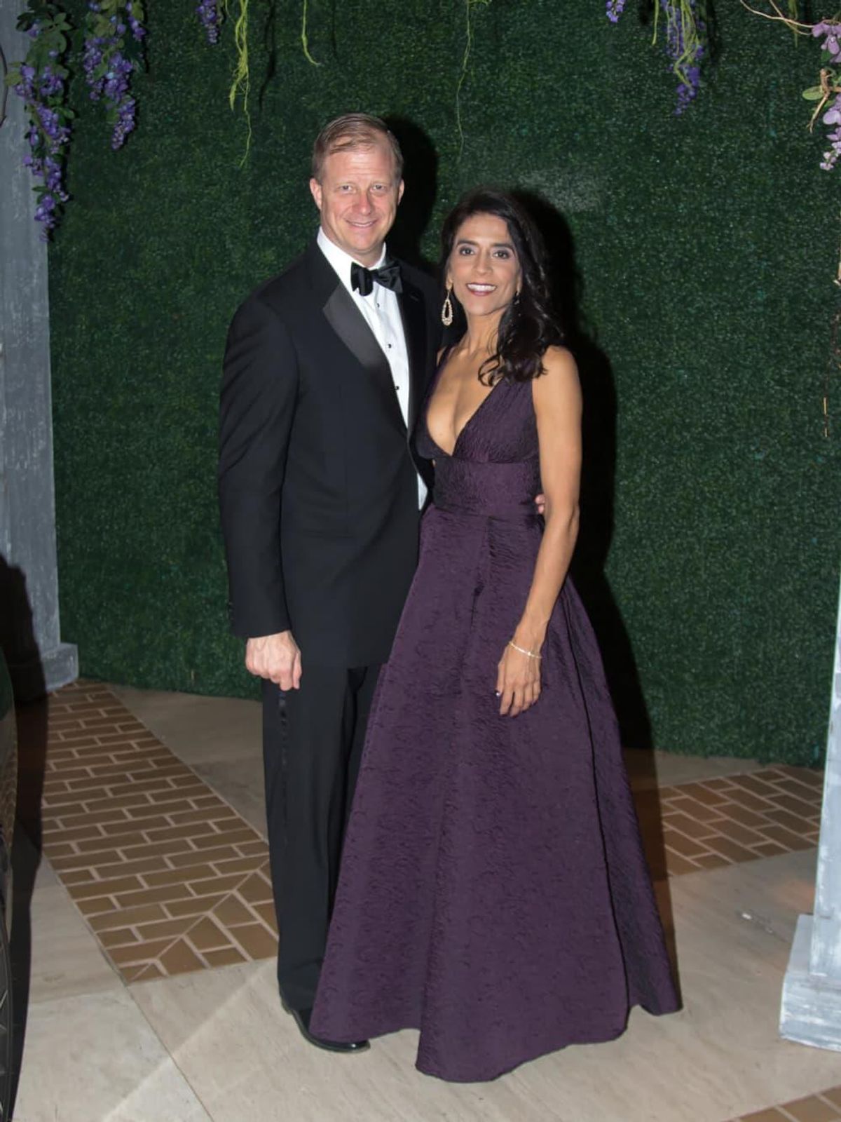John Corder in Armani, Tanya Ames in Monique Lhuillier - CultureMap Dallas