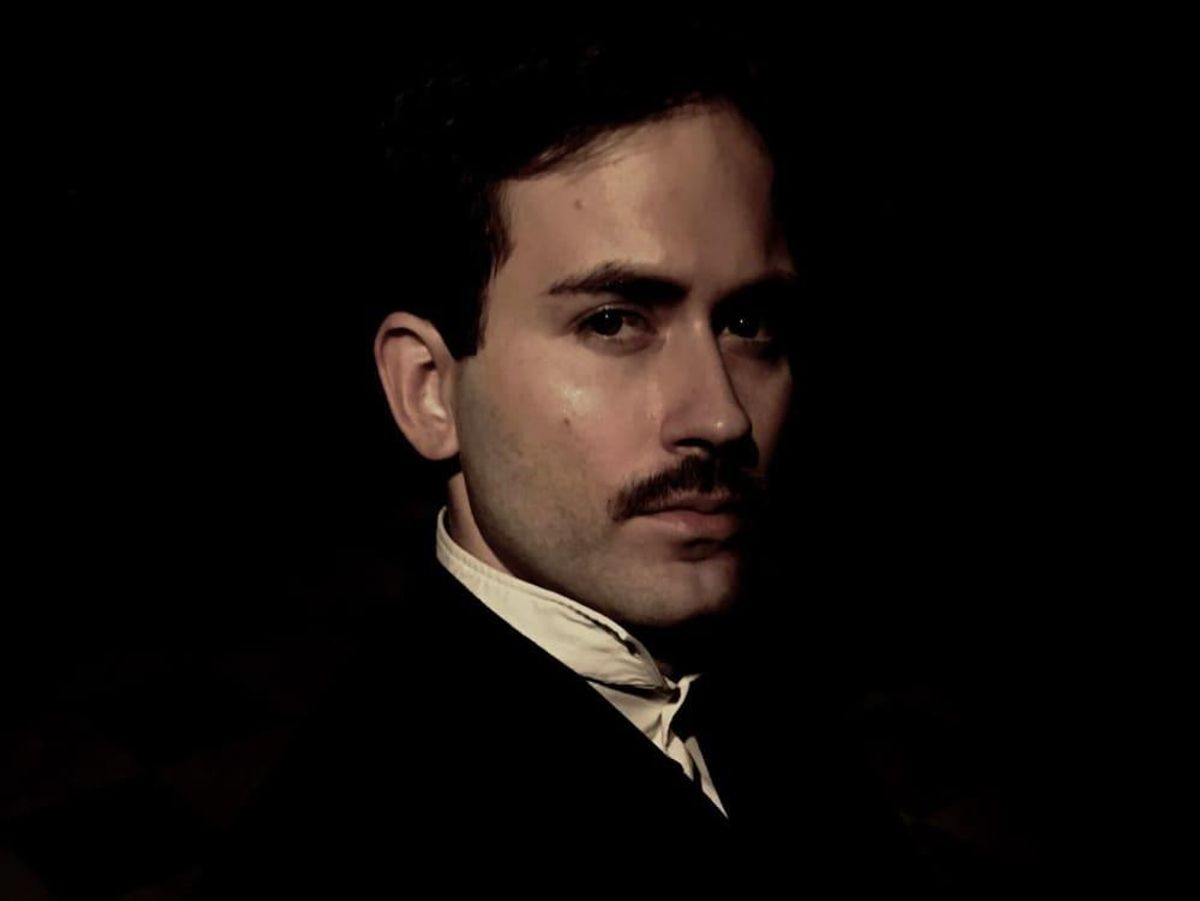 Justin Locklear as Nikola Tesla in Ochre House Theater's Dreaming ...