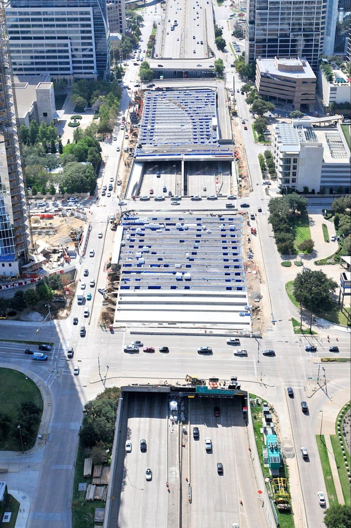 Before Klyde Warren Park was built in 2012, Uptown and downtown Dallas ...