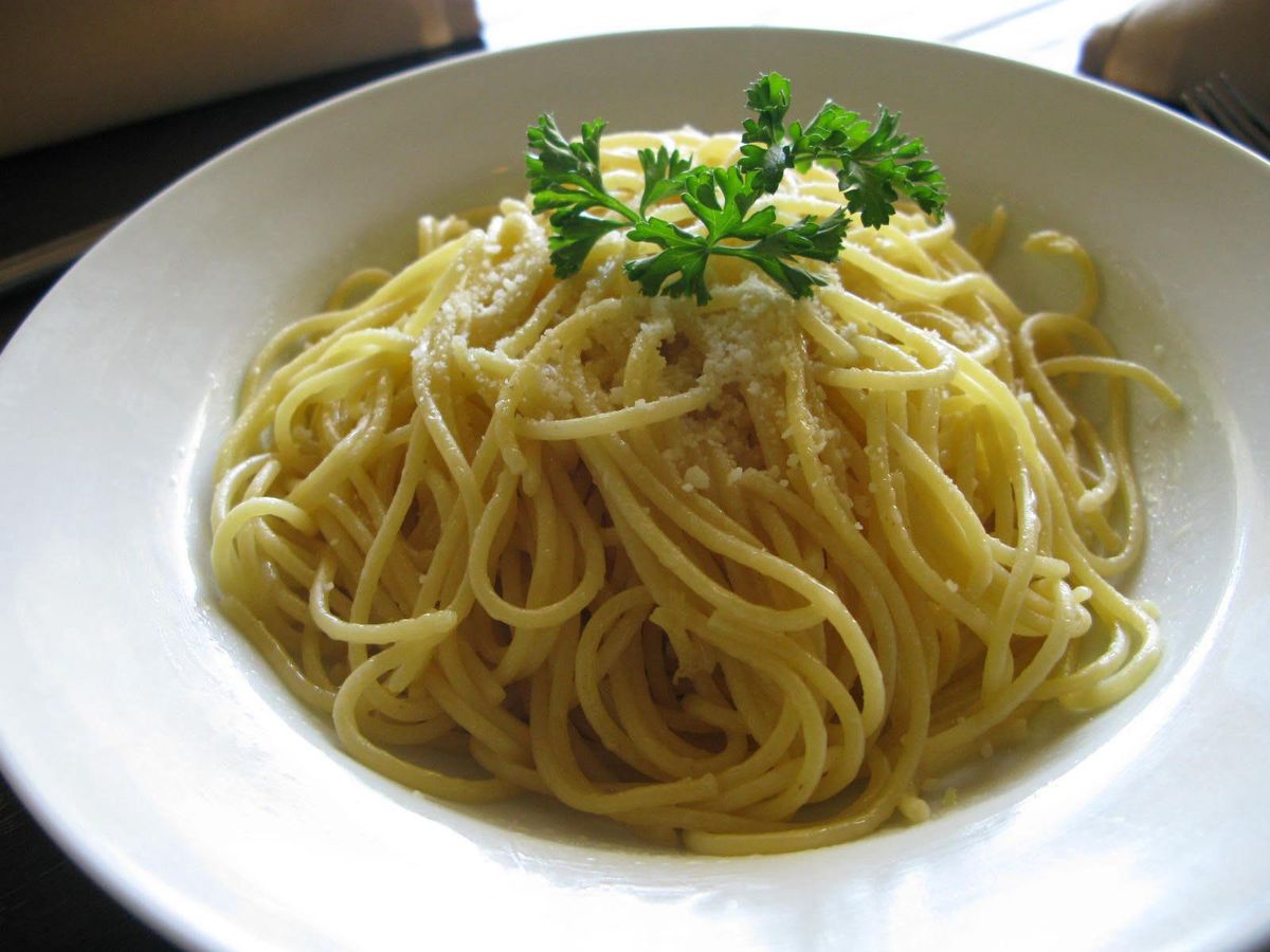 The joys of a simple bowl of pasta topped with Parmesan cheese ...