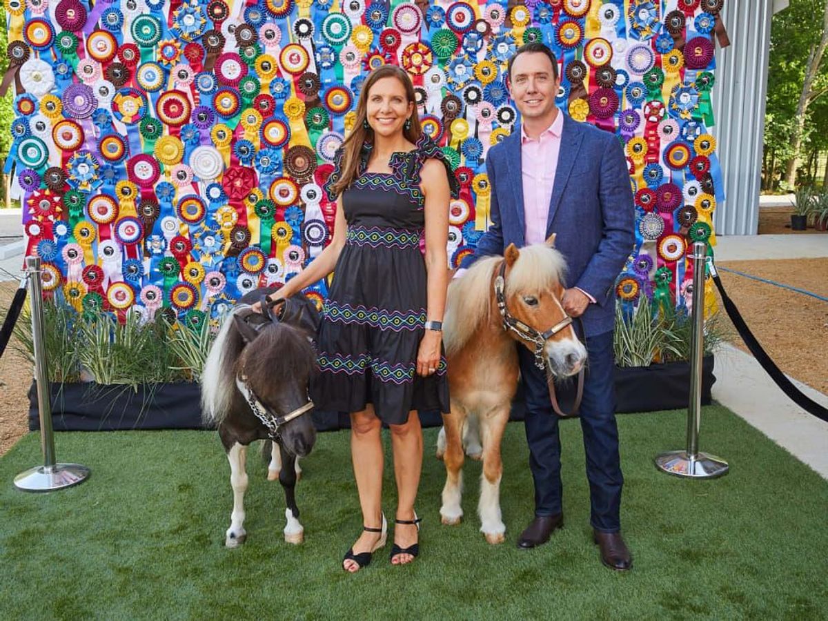 Lane Cates and Brad McLain with Ranger and Dare. - CultureMap Dallas