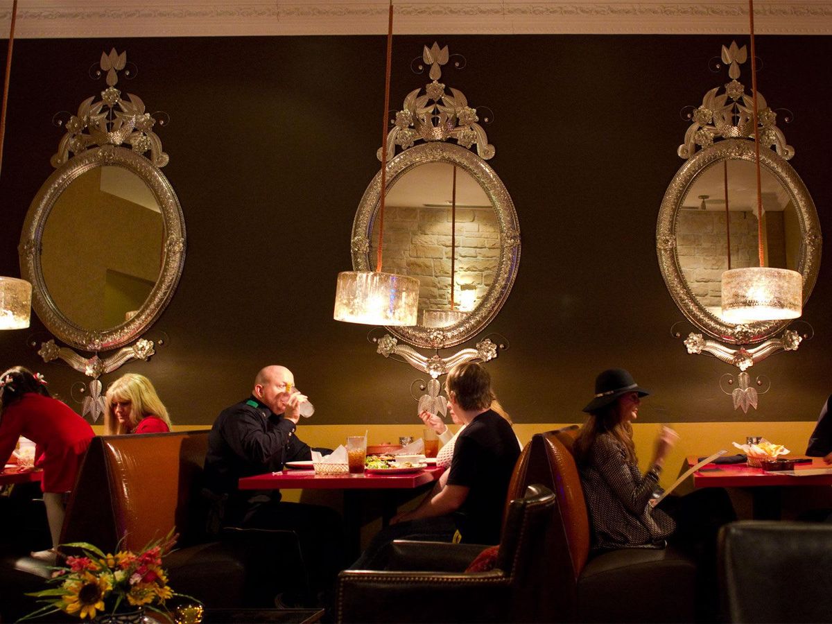 Loca Luna adds a gilt touch to its dining room. - CultureMap Dallas