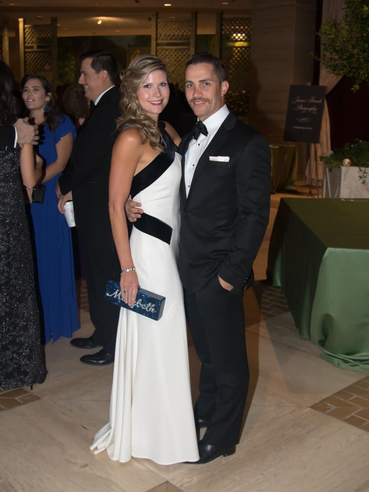 Mary Beth Conlon in vintage Carolina Herrera, Kevin Conlon in Tom Ford ...