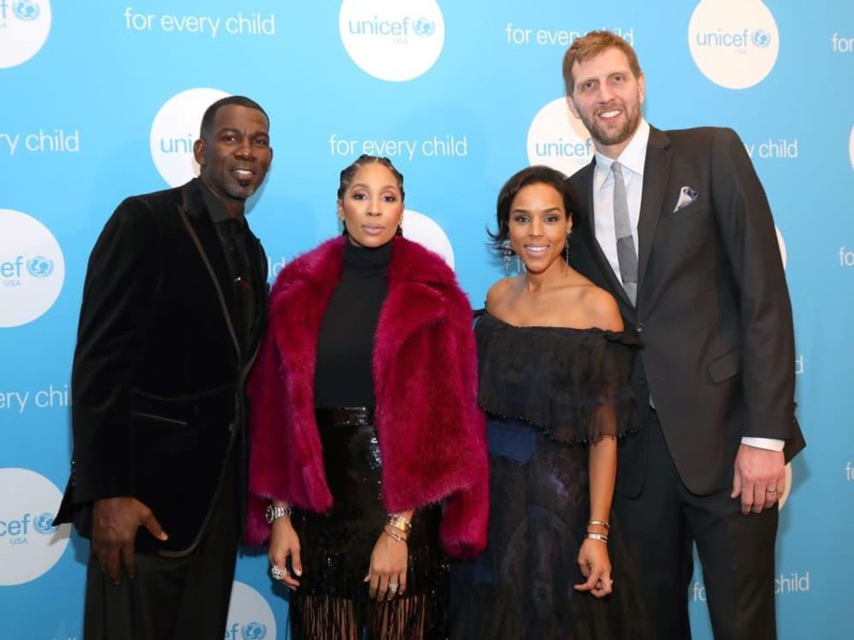 Michael and Rebkah Finley, and Jessica and Dirk Nowitzki at the 2020 ...