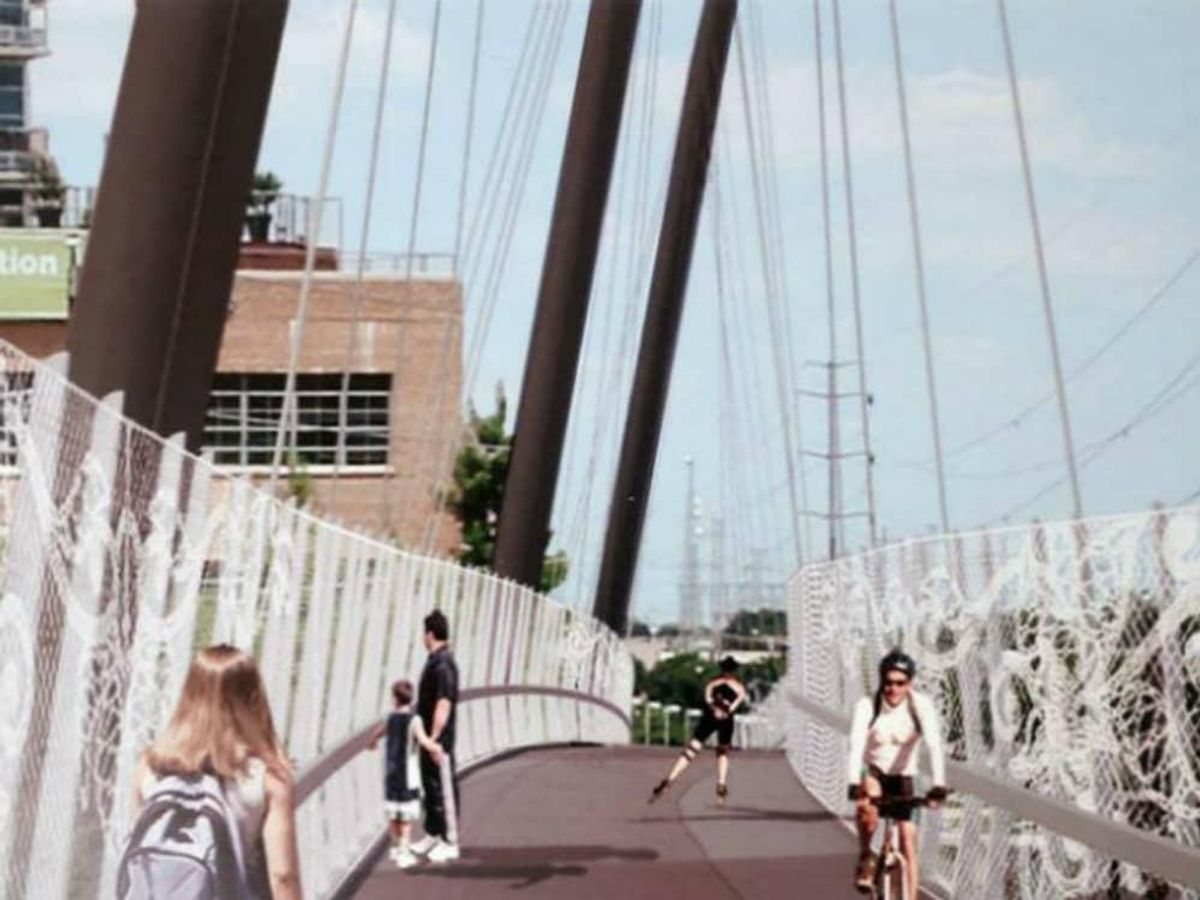 How the pedestrian bridge over Mockingbird Lane will look, one day ...