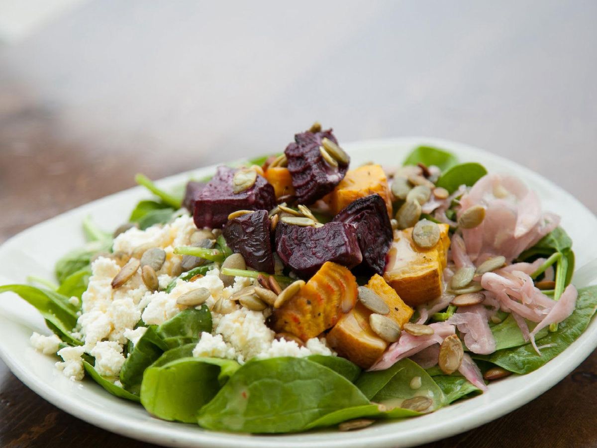 Modmarket menu includes salads such as this one topped with beets ...