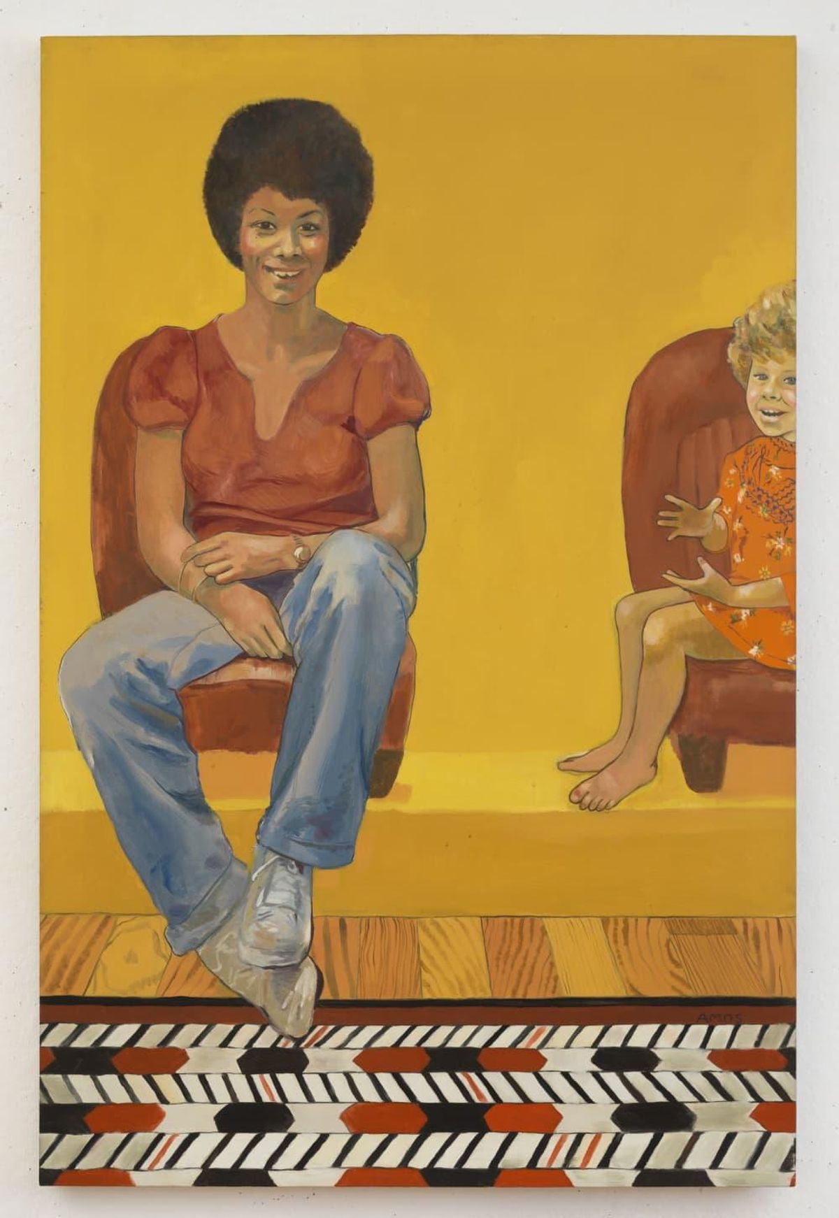 Emma Amos, Eva the Babysitter, 1973, oil on canvas, courtesy of Emma ...