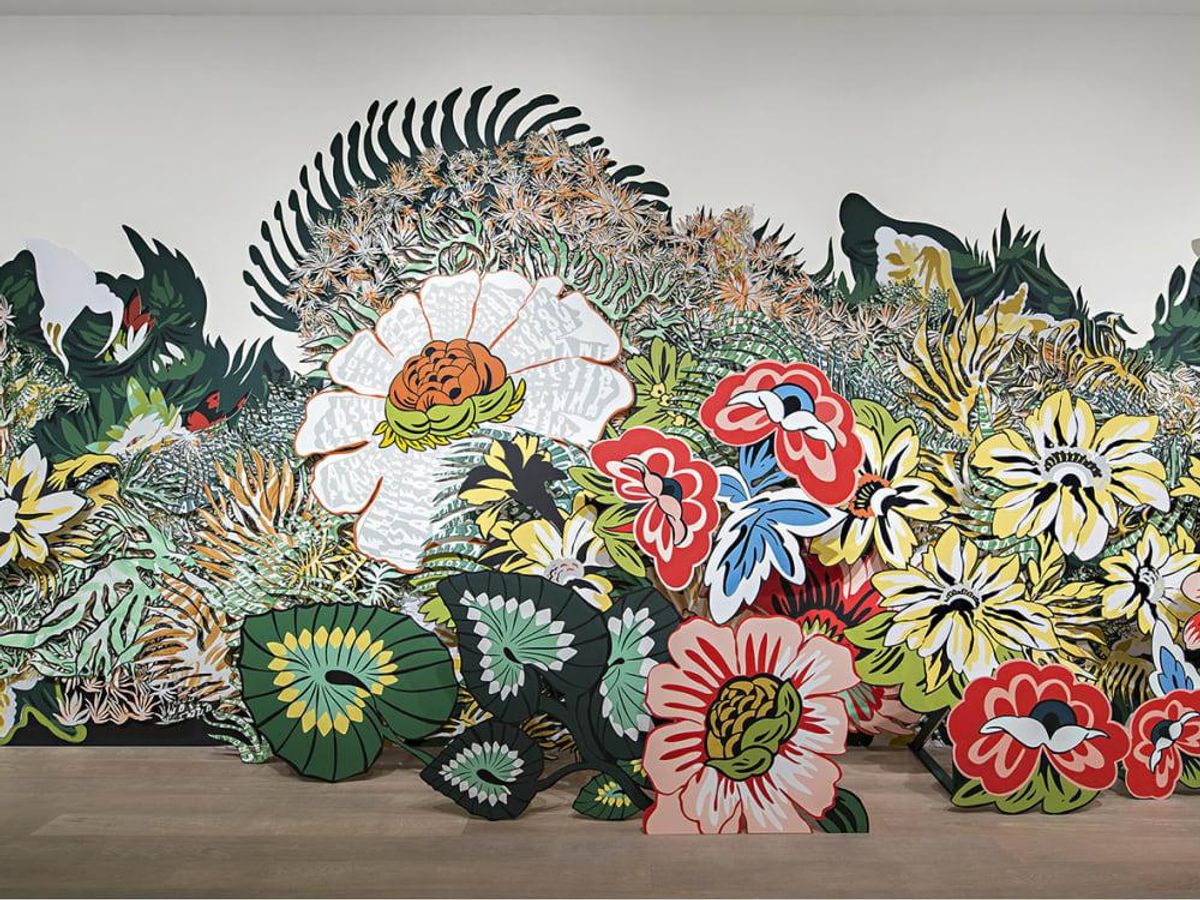 Natasha Bowdoin, Garden Plot (detail), 2013. Site-specific installation ...