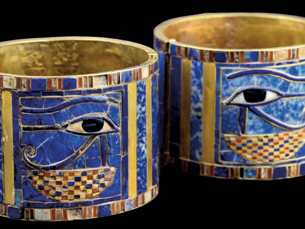Gold bracelets of Sheshonq I with Wedjat Eye. - CultureMap Dallas