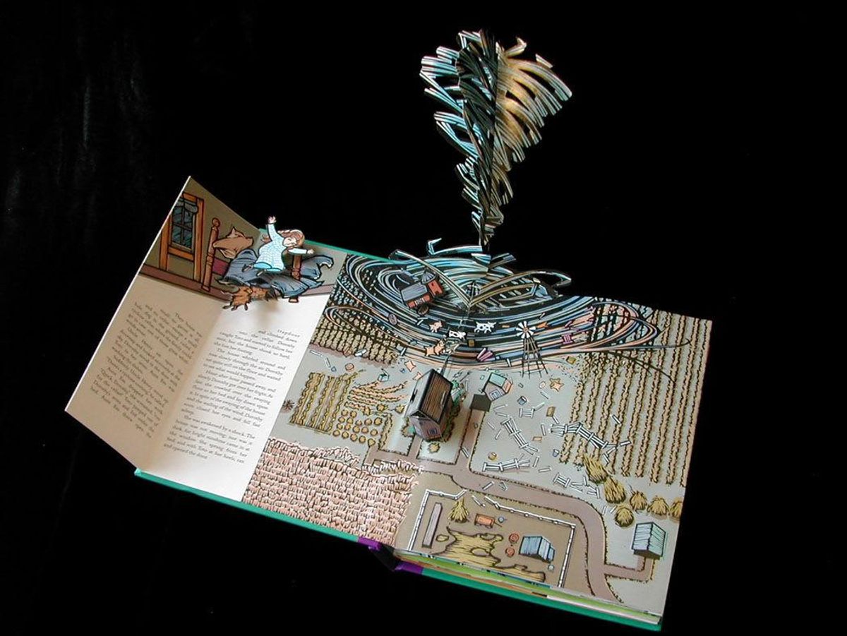 A pop-up tornado in Robert Sabuda's The Wonderful World of Oz: A ...