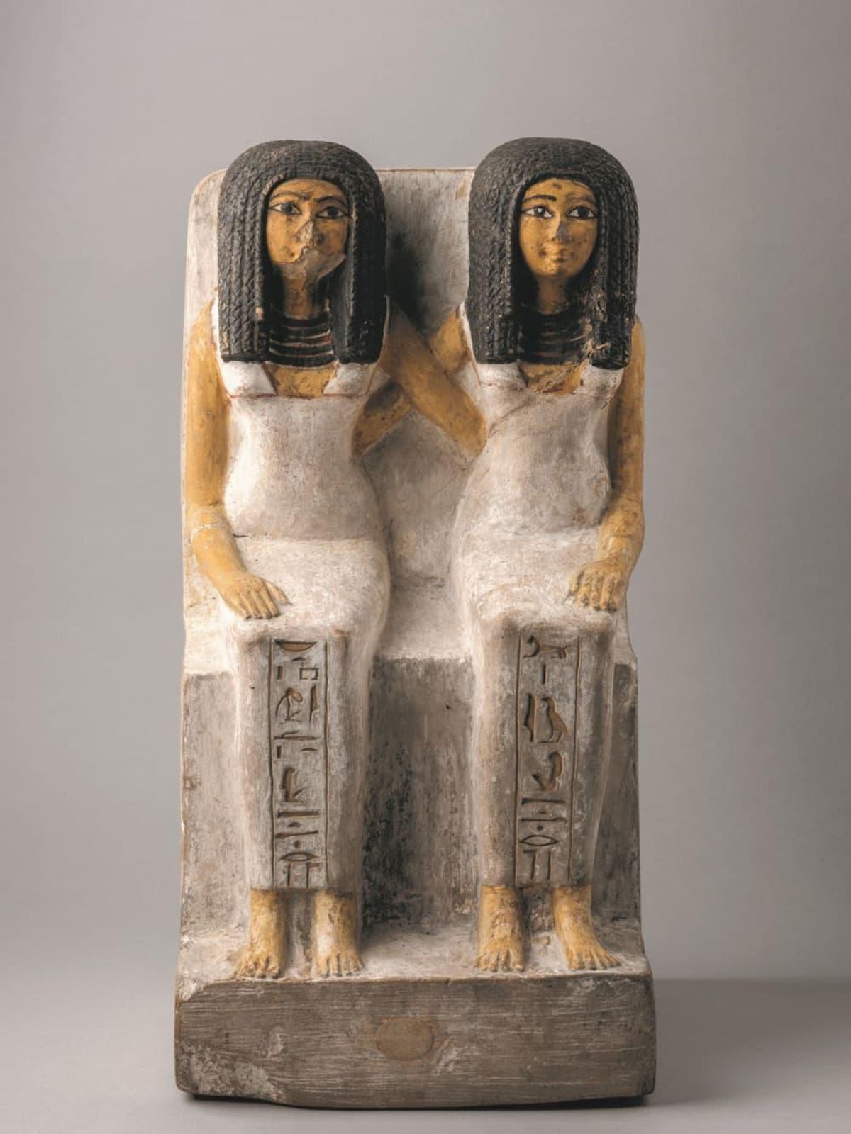 Statue of Idet and Ruiu, ca. 1480-1390 B.C.E., made of painted ...