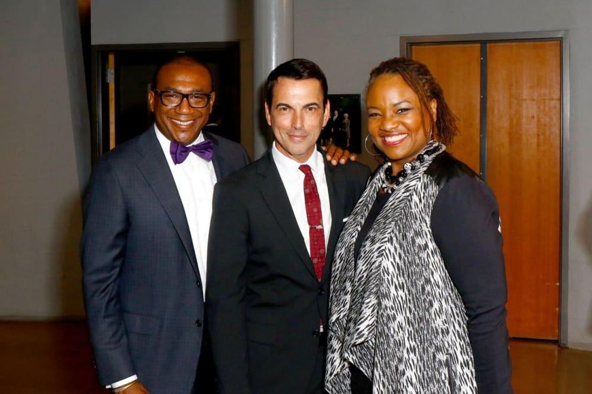 Terry Loftis, Fowler, and Denise Lee at the gala for Creep. - CultureMap Dallas