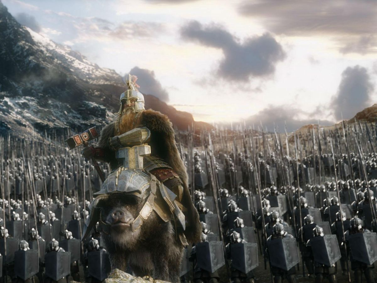 A dwarf riding a pig is one of the highlights of the movie-ending ...