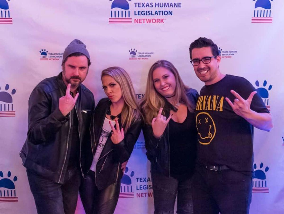 The 2018 THLN gala had a rock the vote theme, from left Daniel Halloran ...