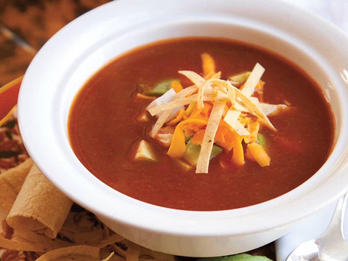 The presentation may be a little different, but the tortilla soup ...