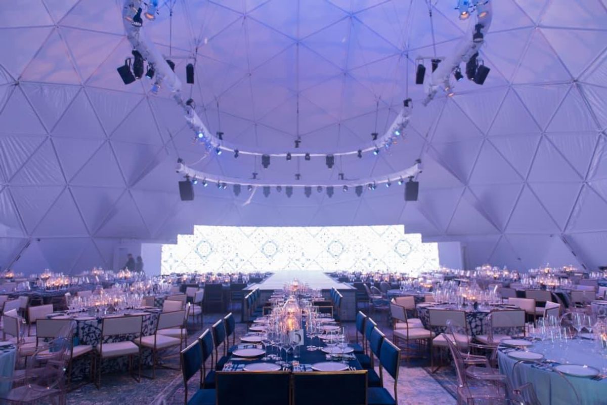 The Moroccan-themed gala took place under a geodesic dome and was ...