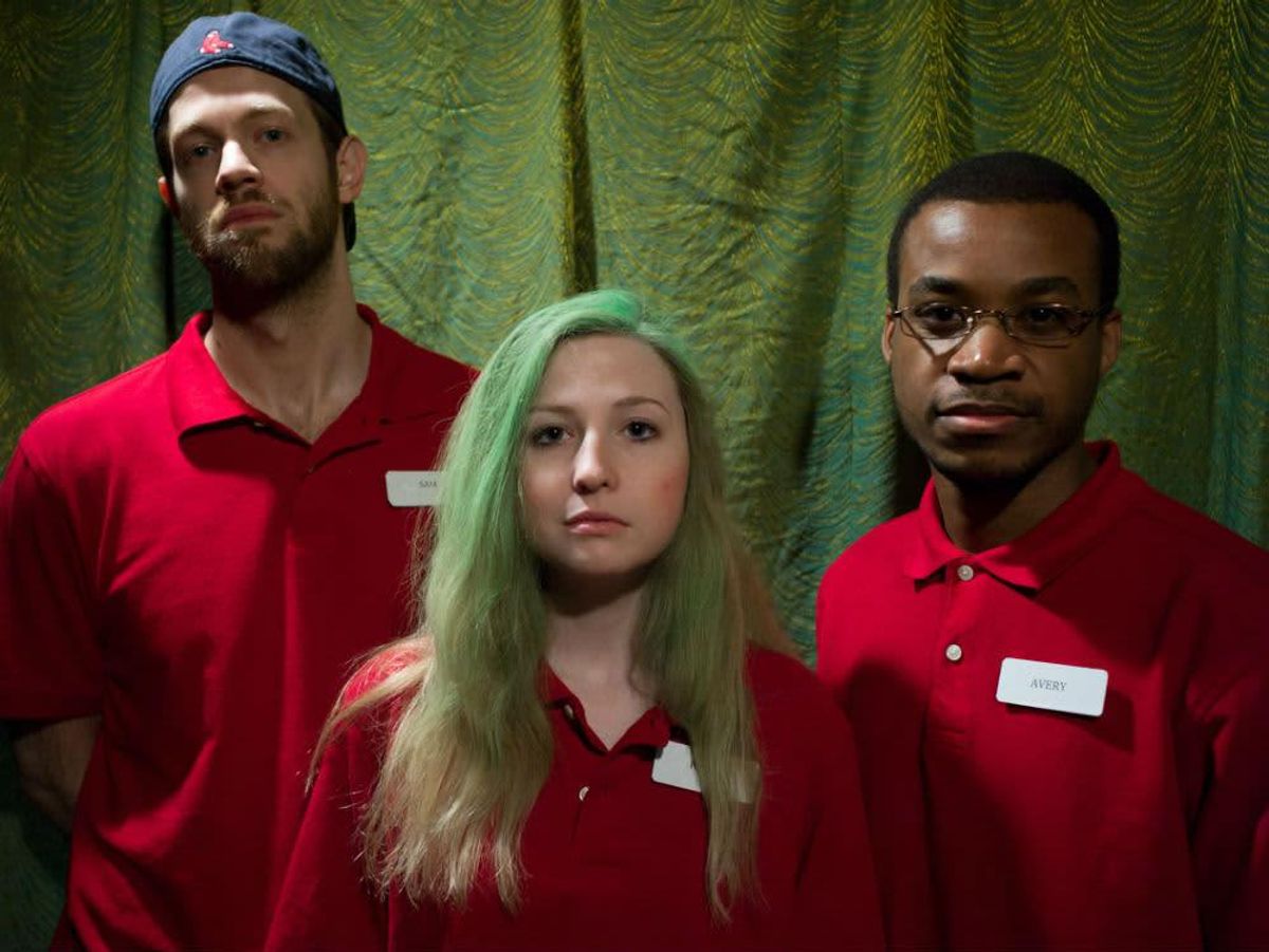 Alex Organ, Mikaela Krantz, and Jared Wilson in The Flick at Undermain ...